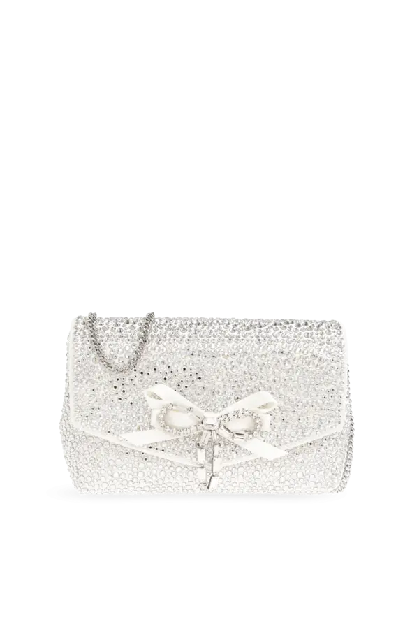 JIMMY CHOO Soft Bow Mini Shoulder Bag - Silver