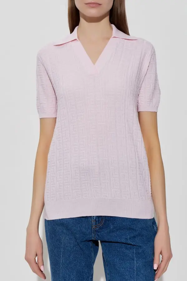 Balmain Wool Turtleneck With Monogram