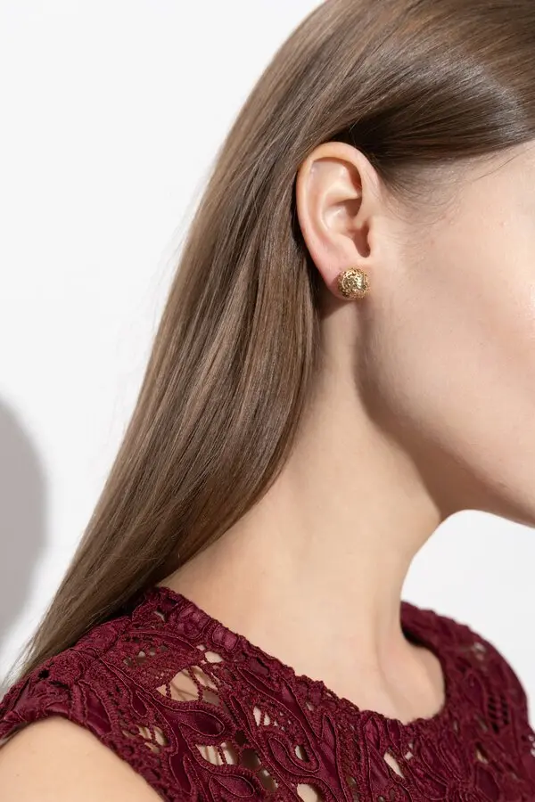 JIMMY CHOO Earrings With Logo - Gold