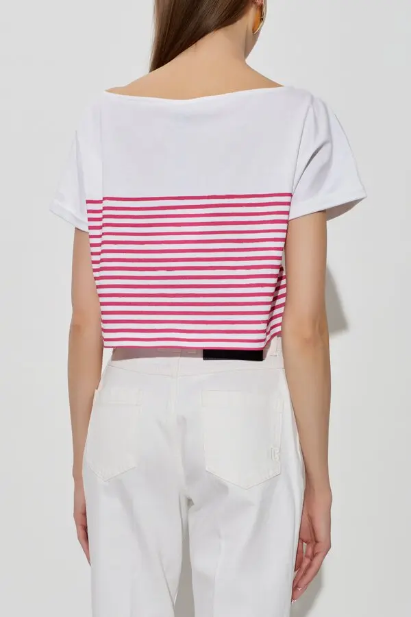 Balmain Striped Pattern Top - Pink