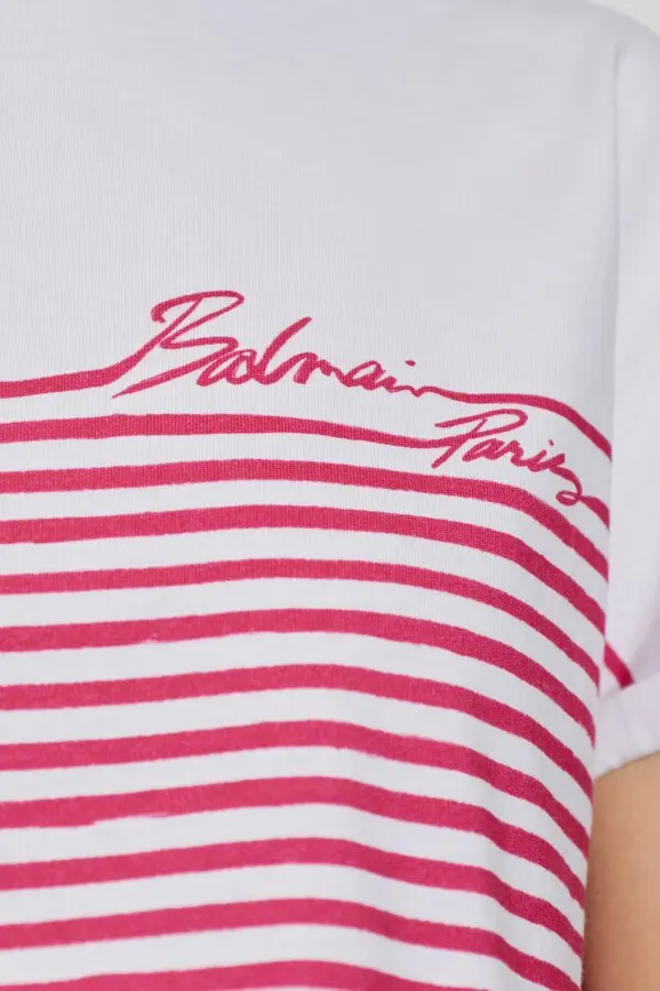 Balmain Striped Pattern Top - Pink