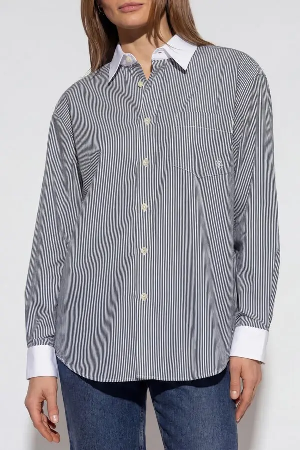 SPORTY & RICH Oversized Striped Shirt