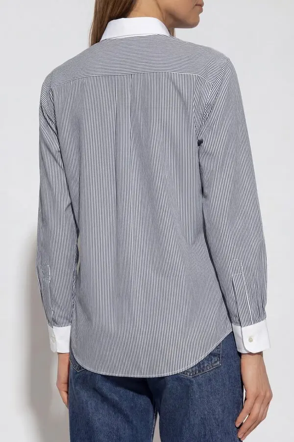 SPORTY & RICH Oversized Striped Shirt