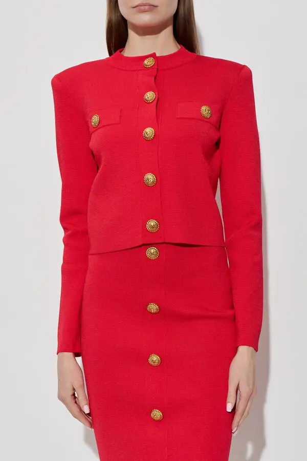 Balmain Cardigan With Shoulder Pads