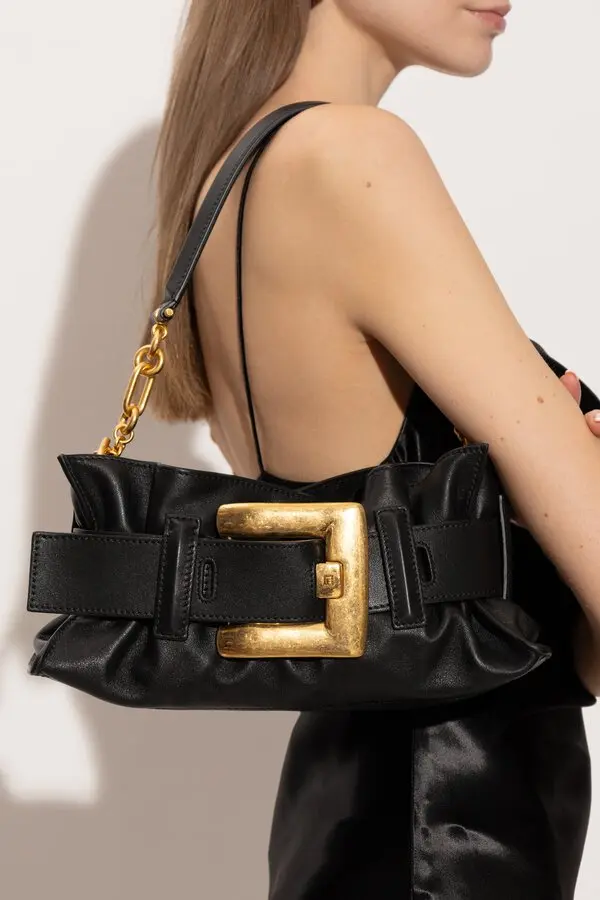 Balmain Anthem Mini Shoulder Bag - Black