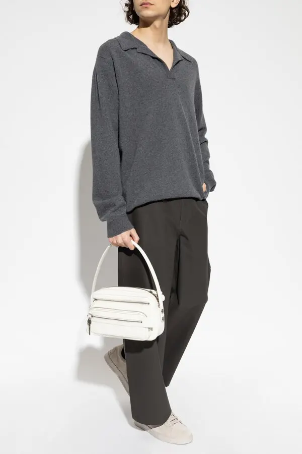 Balmain Sweater With A Heart Neckline - Grey