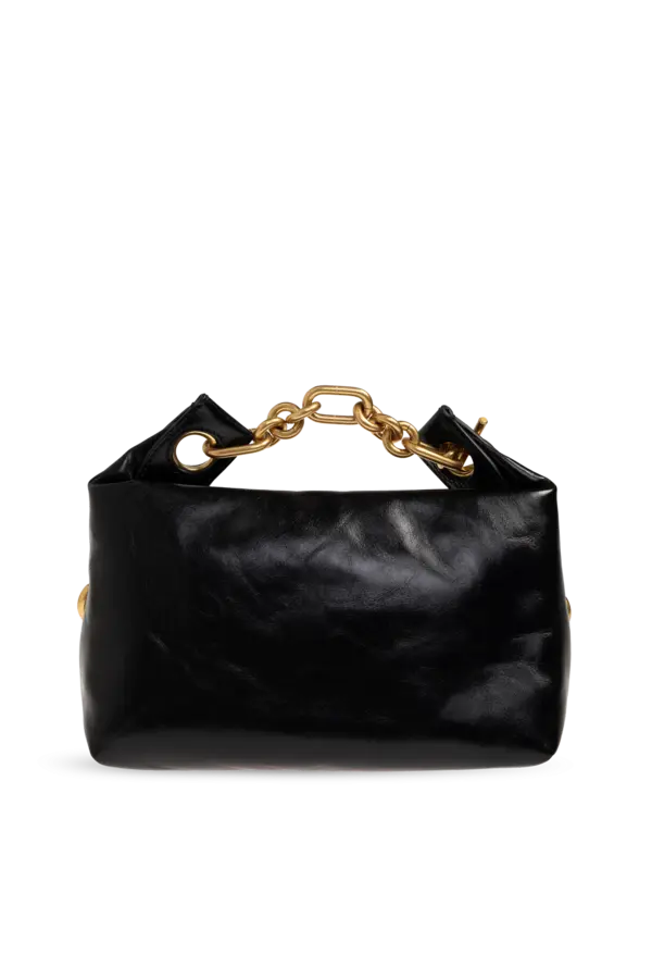 Balmain Handbag With Gold-tone Chain - Black