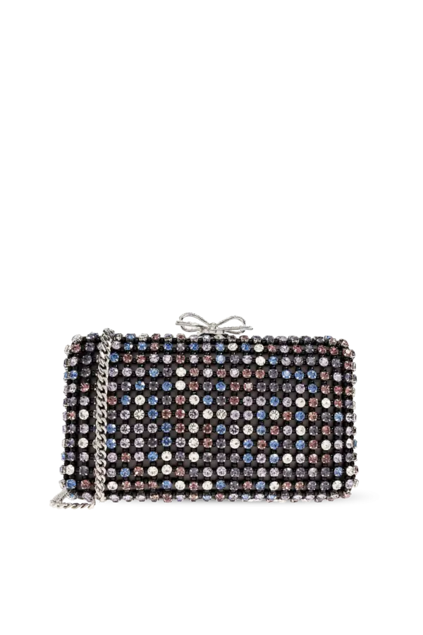 SELF-PORTRAIT Clutch With Shimmering Crystals