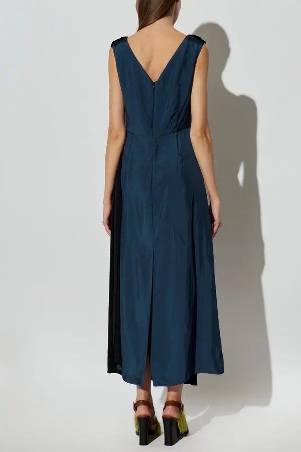 Marni Draped Maxi Dress - Navy Blue