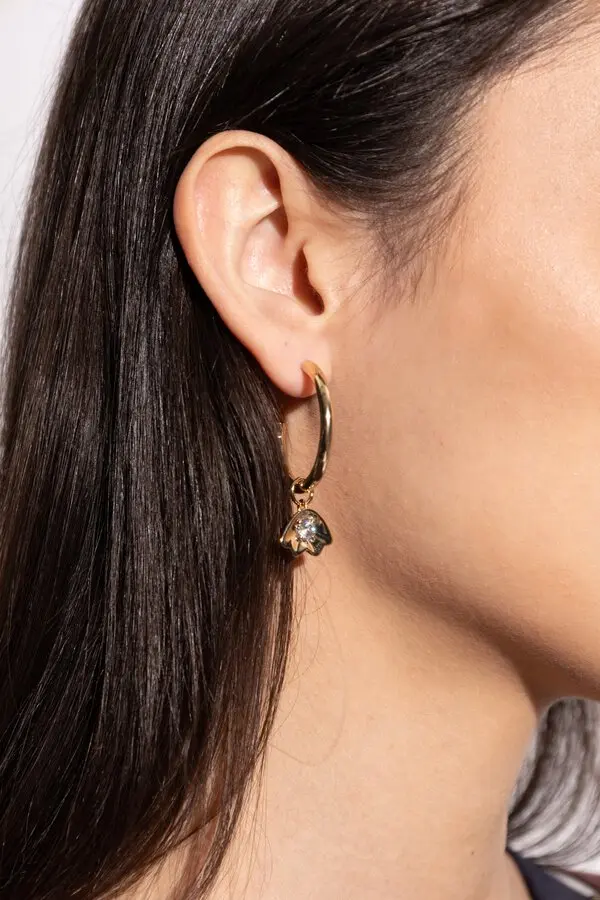 FERRAGAMO Round Hoop Pendant Earrings
