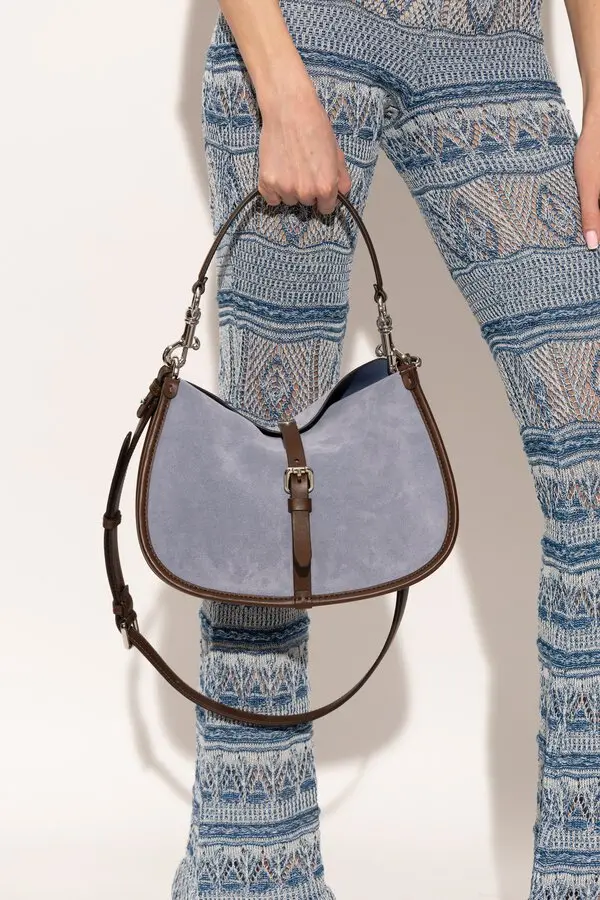 Etro Suede Shoulder Bag - Blue