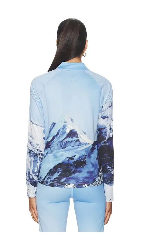 Perfect Moment 1/4 Zip Base Layer Top - Blue