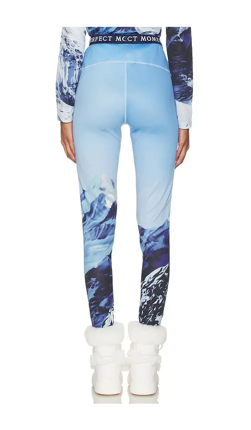 Perfect Moment Printed Base Layer Leggings In . Also - Blue