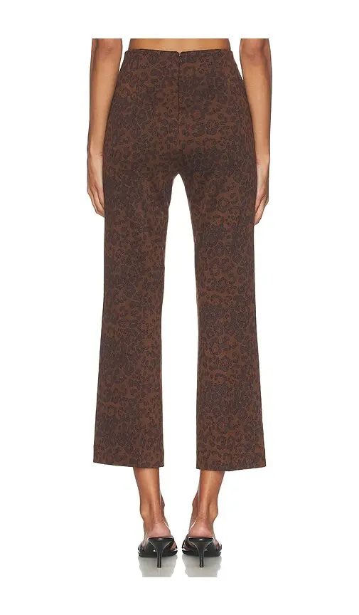 Rag & Bone Irina Ponte Jacquard Kick Flare - Brown