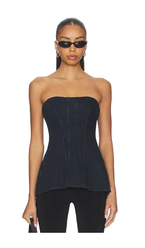 AGOLDE Lara Corset Top - Blue