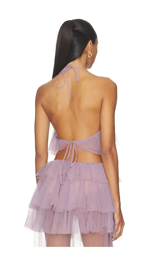 AKNVAS Bodil Tulle Ruffle Top