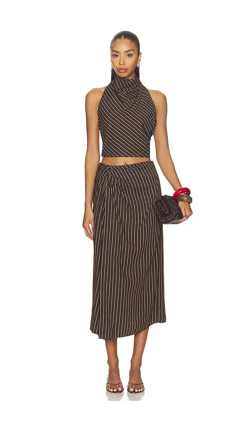 A.L.C. Lillian Mockneck Top - Brown