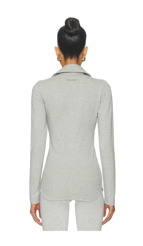 Attico Long Sleeve Lapel Top
