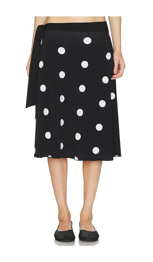 Frankies Bikinis May Jersey Midi Skirt - Black
