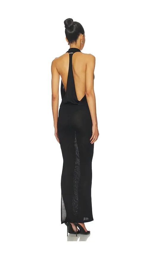 Attico Deep V Midi Dress