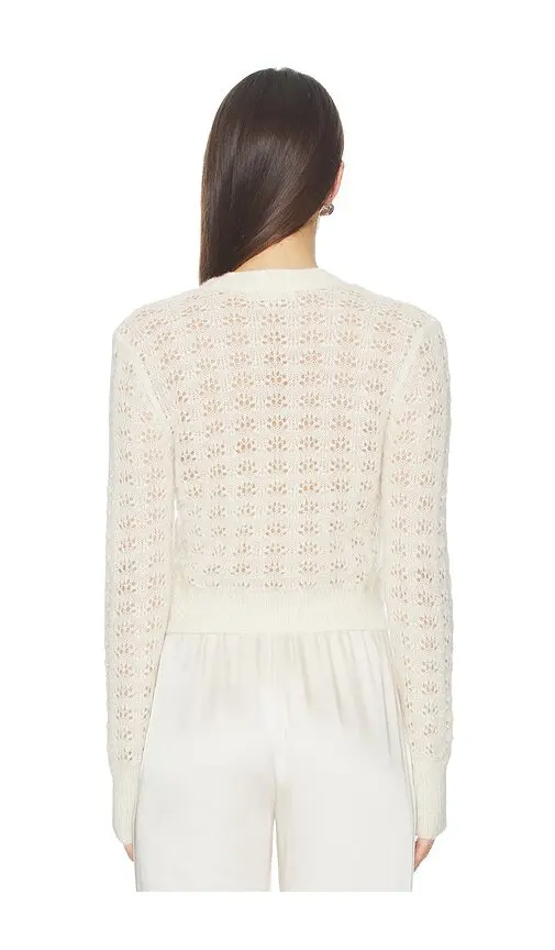 LoveShackFancy Lilly Cardigan With Bow Detail - Ivory