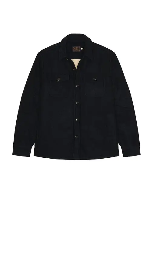 Faherty Brand Range Fleece Lined Shacket - Blue