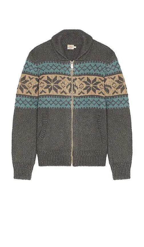 Faherty Brand Surf To Snow Zip Cardigan With Shawl Collar