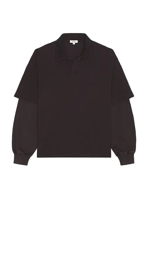 AGOLDE Curren Doublesleeve Polo In . Also - Brown