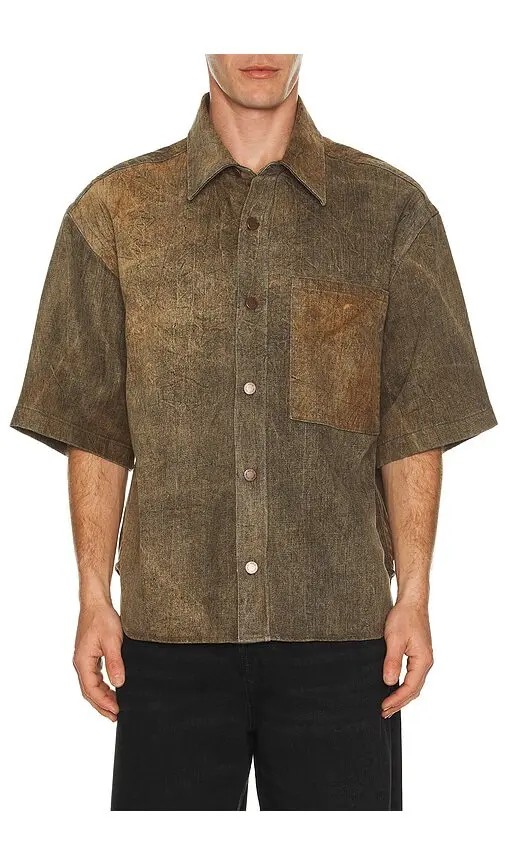 AGOLDE Watson Shirt In . Also - Brown