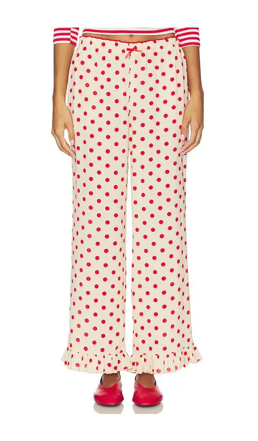 LISA SAYS GAH Liora Ruffle Pant - Ivory