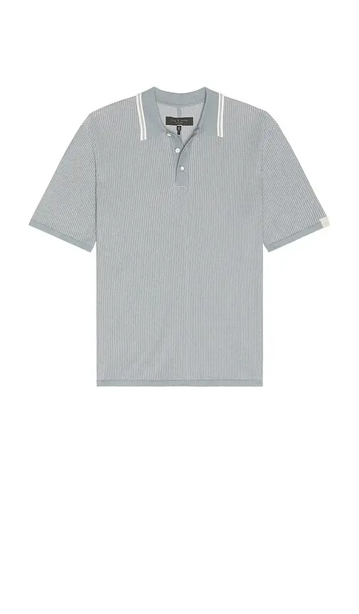 Rag & Bone Harvey Tipped Polo In . Also - Blue