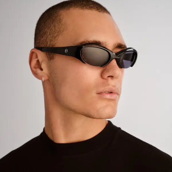 Le Specs Cyborg Oval Sunglasses