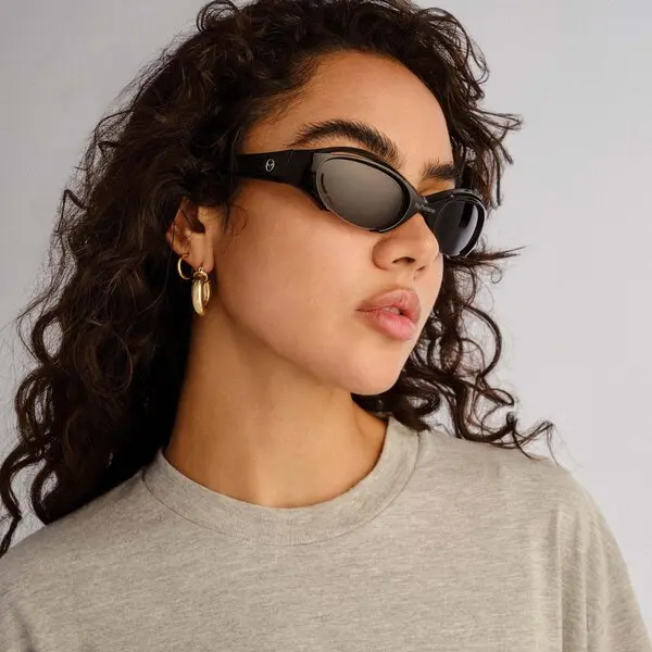 Le Specs Cyborg Oval Sunglasses
