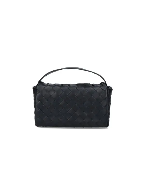 Bottega Veneta Intrecciato Shoulder Bag - Black