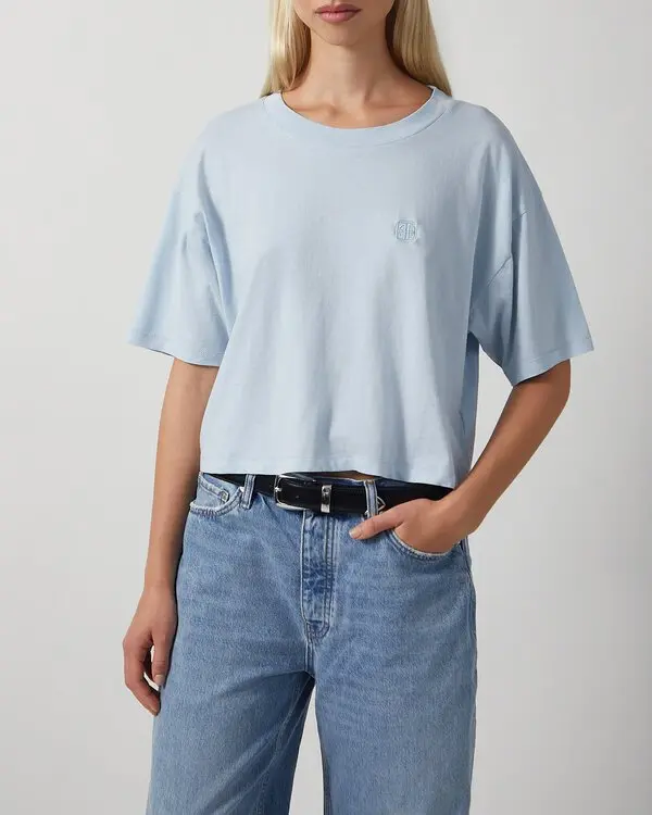 ANINE BING Johnny Cropped Tee