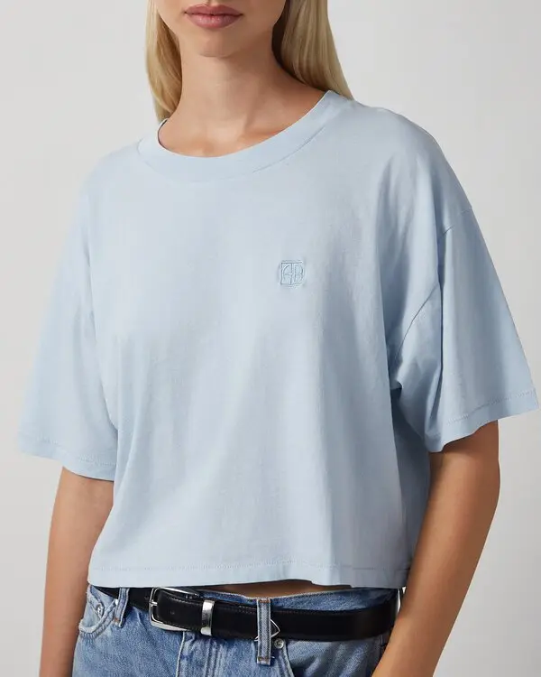 ANINE BING Johnny Cropped Tee