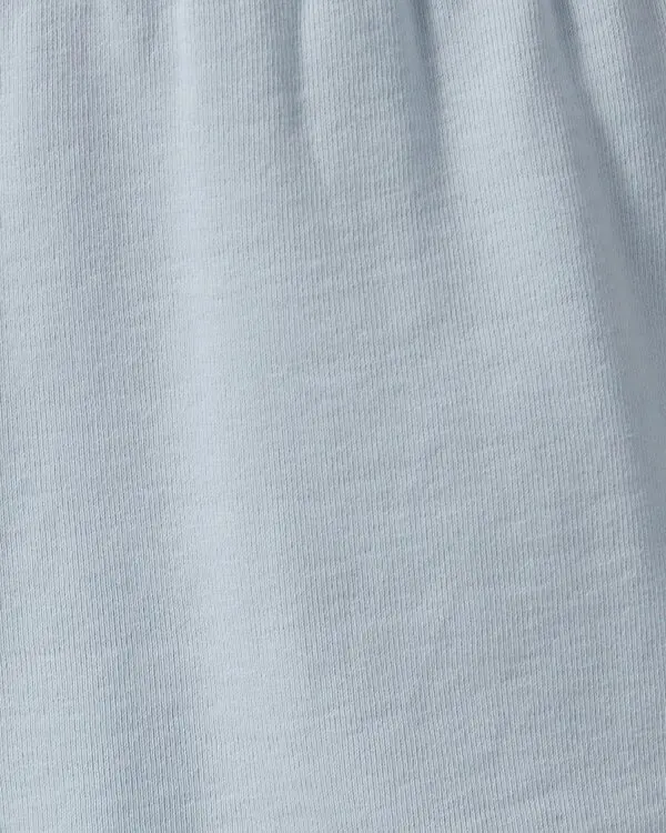 ANINE BING Kam Short Framed Monogram Shorts - Light Blue