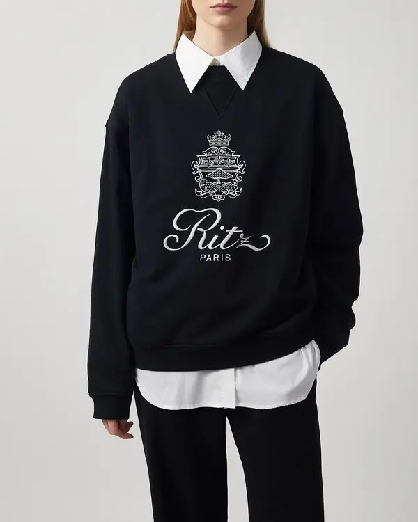 RITZ PARIS X FRAME Embroidered Crewneck Sweatshirt