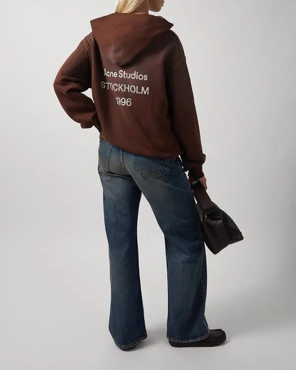 Acne Studios Logo Hoodie - Chocolate