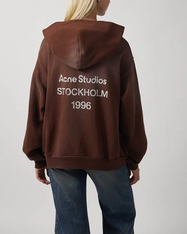 Acne Studios Logo Hoodie - Chocolate