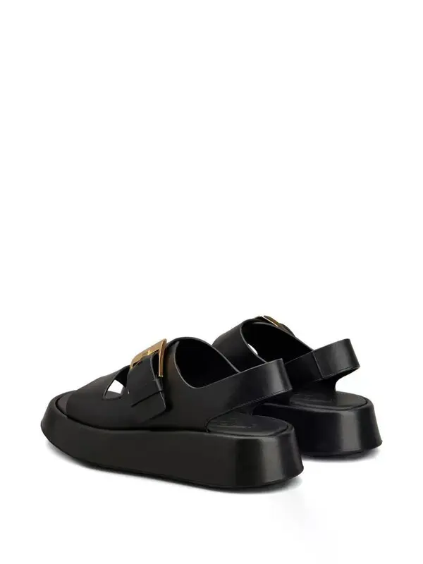 TOD'S Buckle-strap Platform Sandals - Black