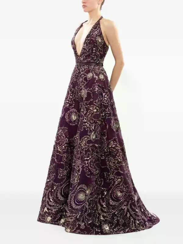 SAIID KOBEISY Embroidered Maxi Dress