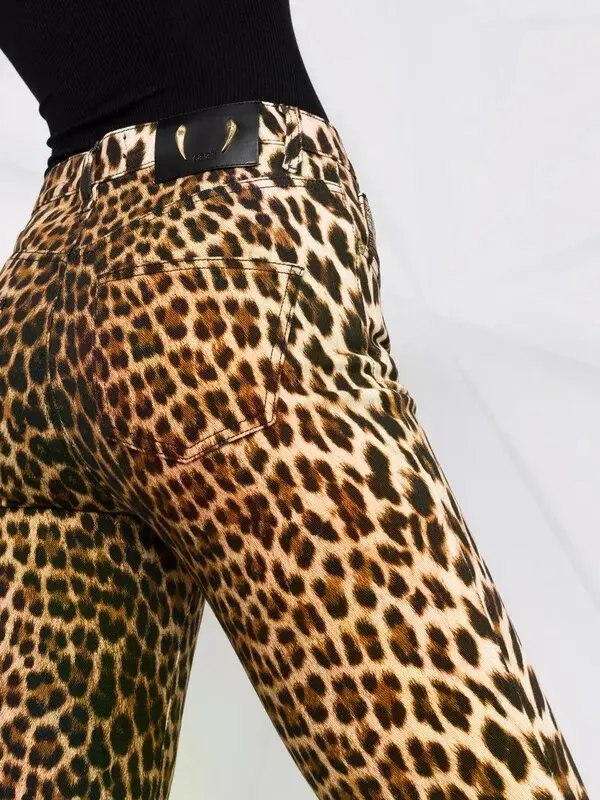 Roberto Cavalli Leopard-print Flare Trousers