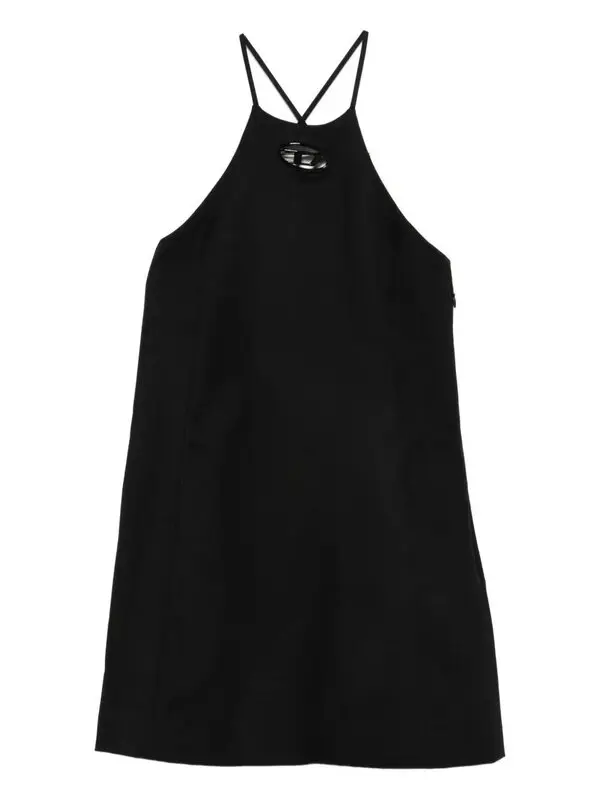 DIESEL® Logo-cutout Mini Dress - Black