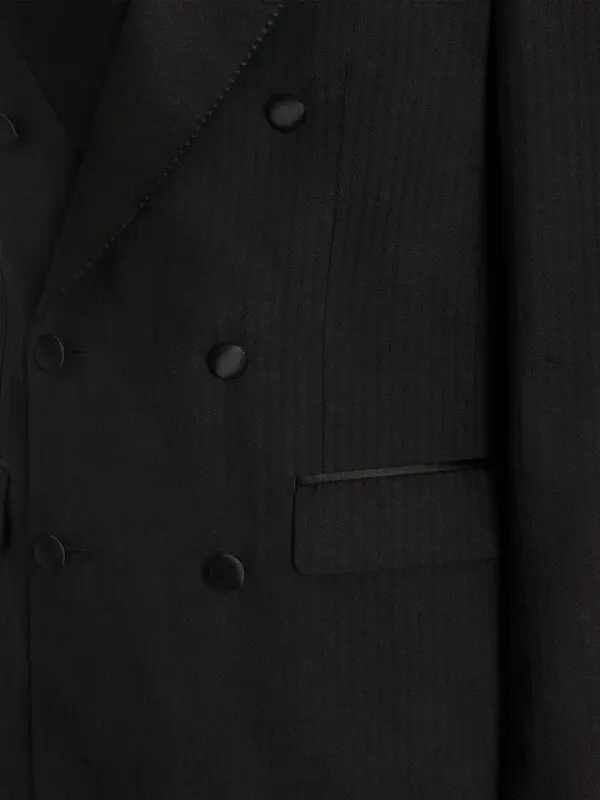 Dolce & Gabbana Sicilia Double-breasted Peaked-lapel Jacket - Black