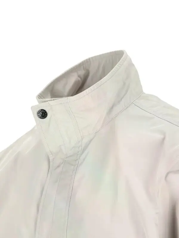 Stone Island Logo Patch High Neck Zip-up Jacket