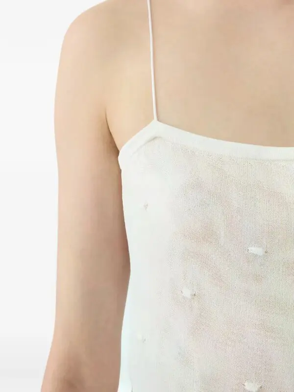 Jacquemus La Plumetis Tank Top - Neutrals
