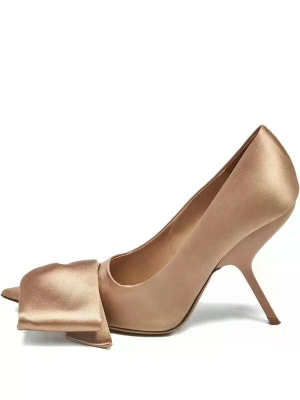FERRAGAMO Satin Bow-detail Pumps