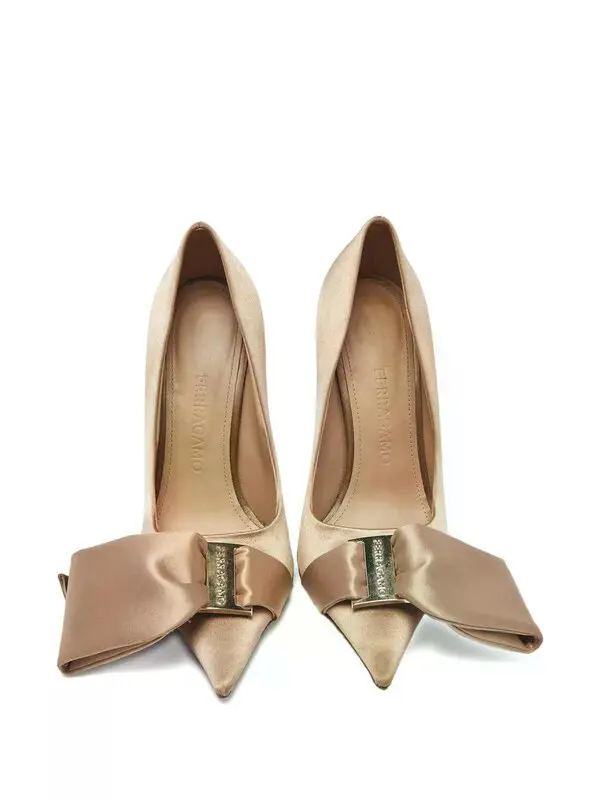 FERRAGAMO Satin Bow-detail Pumps