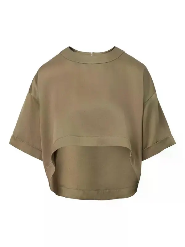 IL VOLO Cropped Short-sleeve T-shirt - Green